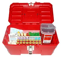 Ecommerce platform - Solid Red Lockable Phlebotomy Tray - Pulmolab